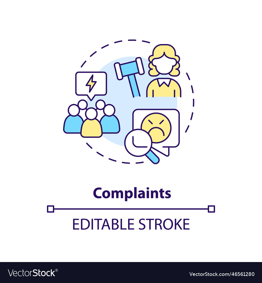 Complaints concept icon Royalty Free Vector Image