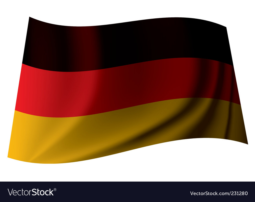 German flag Royalty Free Vector Image - VectorStock