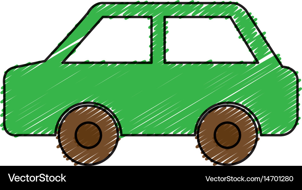 Green car ecology symbol Royalty Free Vector Image