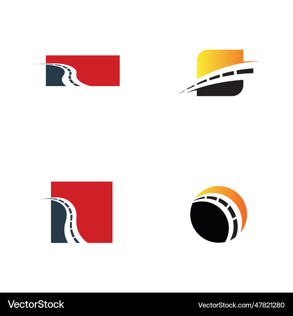 Highway freeway road infrastructure logo Vector Image