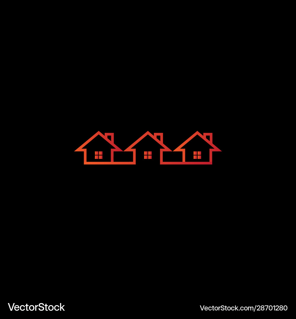 House connecthome link home logo design Royalty Free Vector