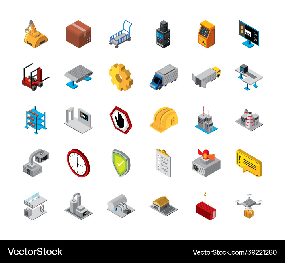 Industrial production and delivery Royalty Free Vector Image