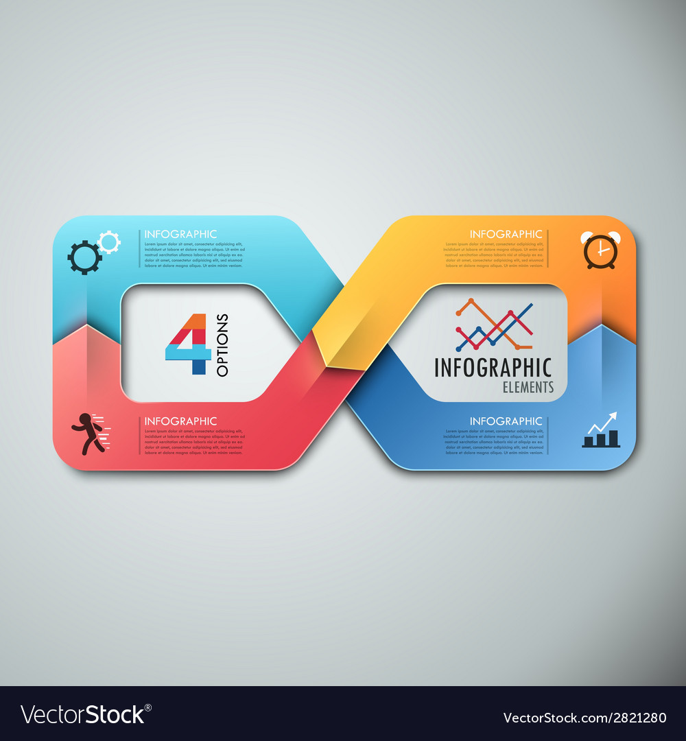 Modern infographics process template Royalty Free Vector
