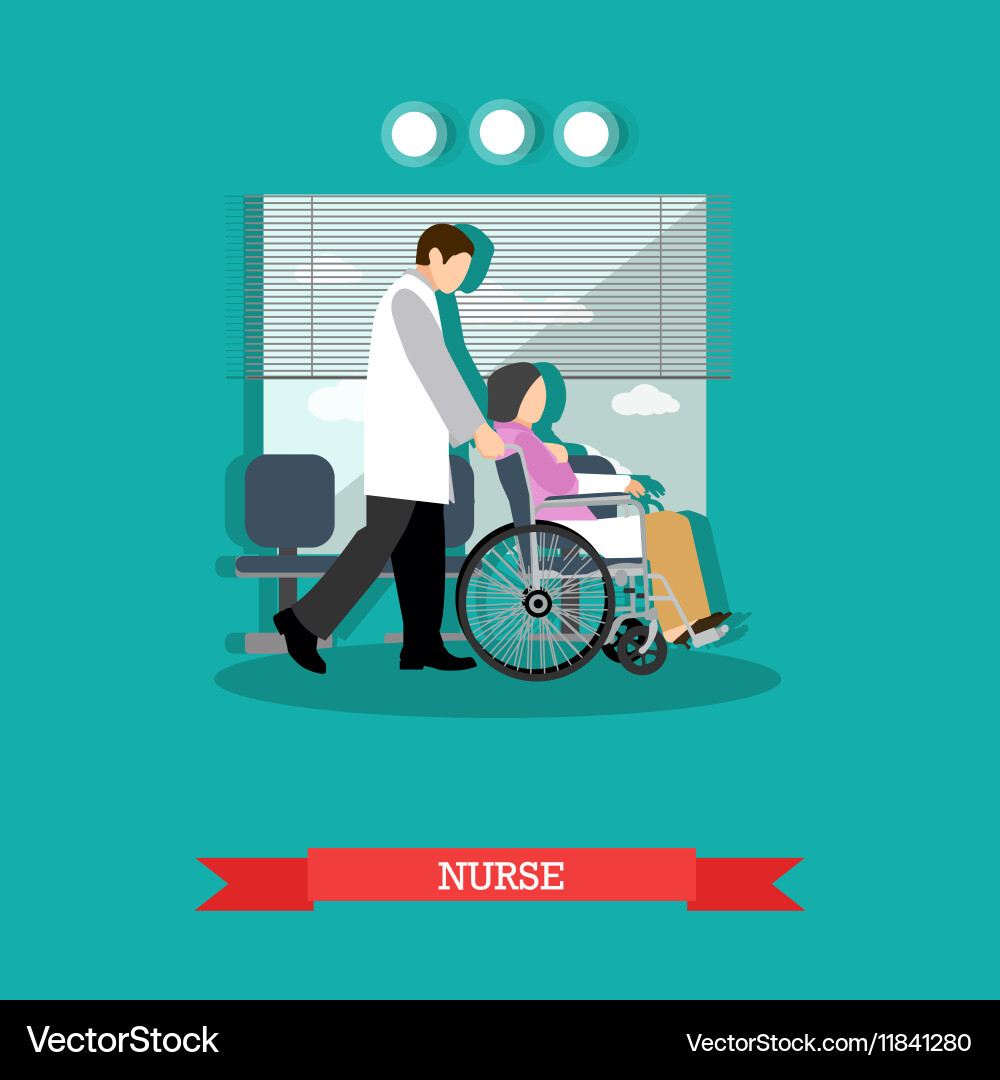 Nurse carrying patient in Royalty Free Vector Image