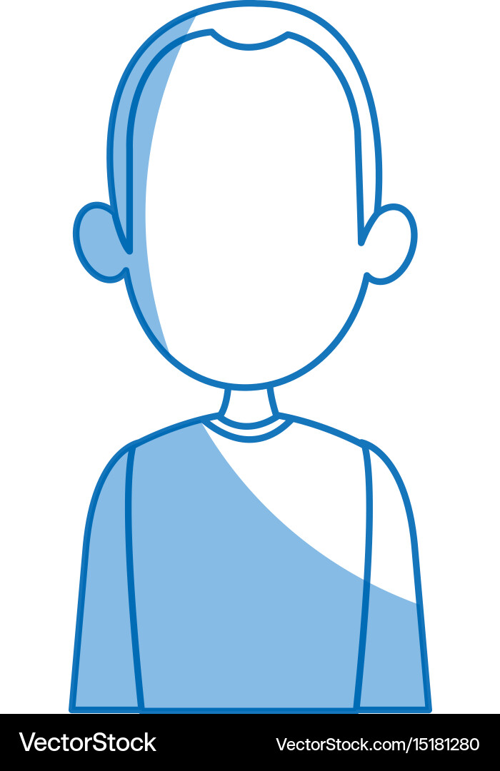 Portrait man people faceless style image Vector Image