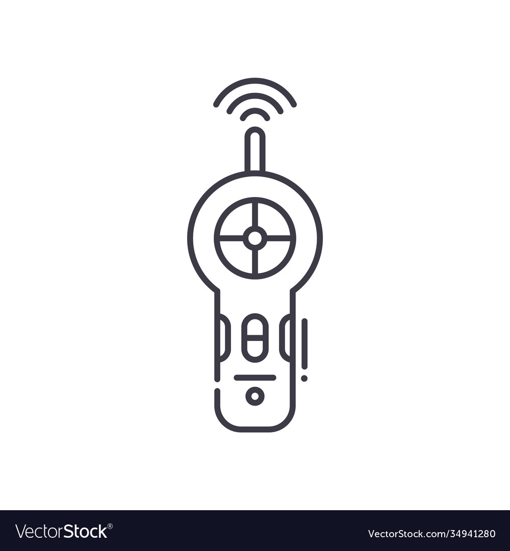 Remote control concept icon linear isolated Vector Image