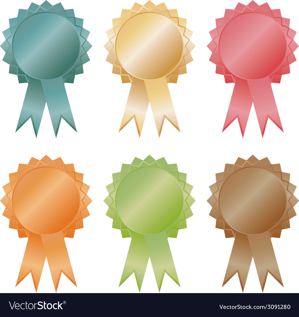 Rosette decorations Royalty Free Vector Image - VectorStock