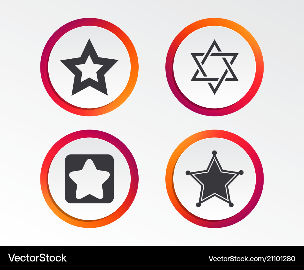 Star david icons symbol israel Royalty Free Vector Image