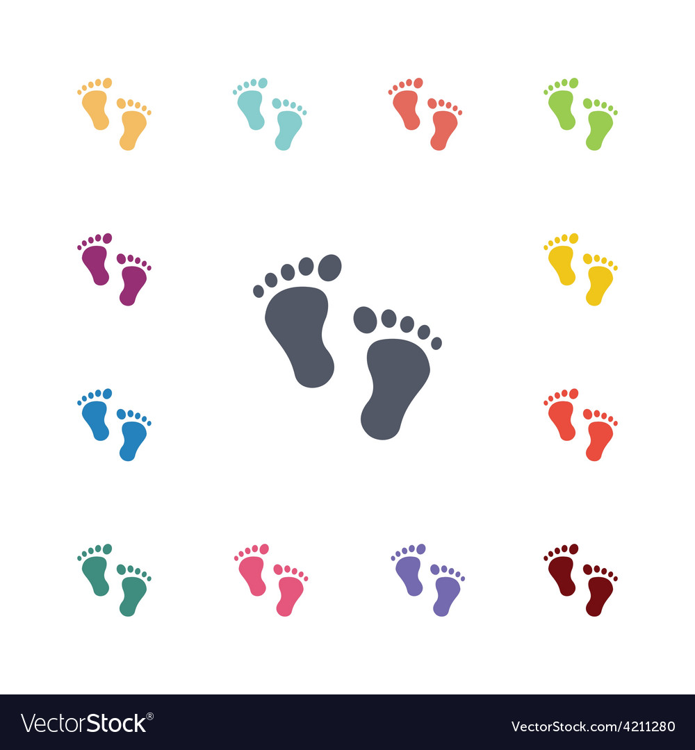 Steps flat icons set Royalty Free Vector Image