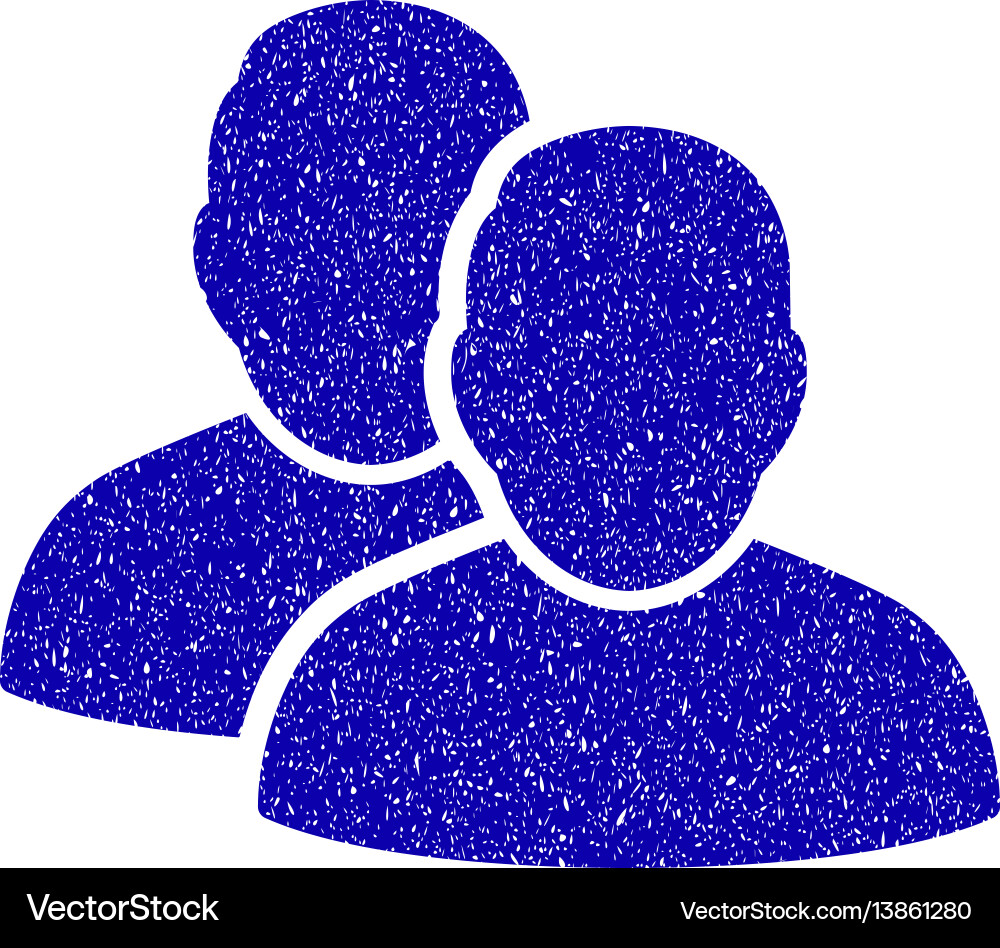 Users icon grunge watermark Royalty Free Vector Image