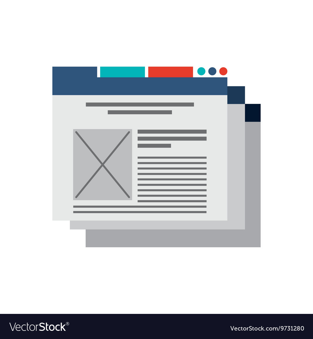 Website design blog concept graphic Royalty Free Vector