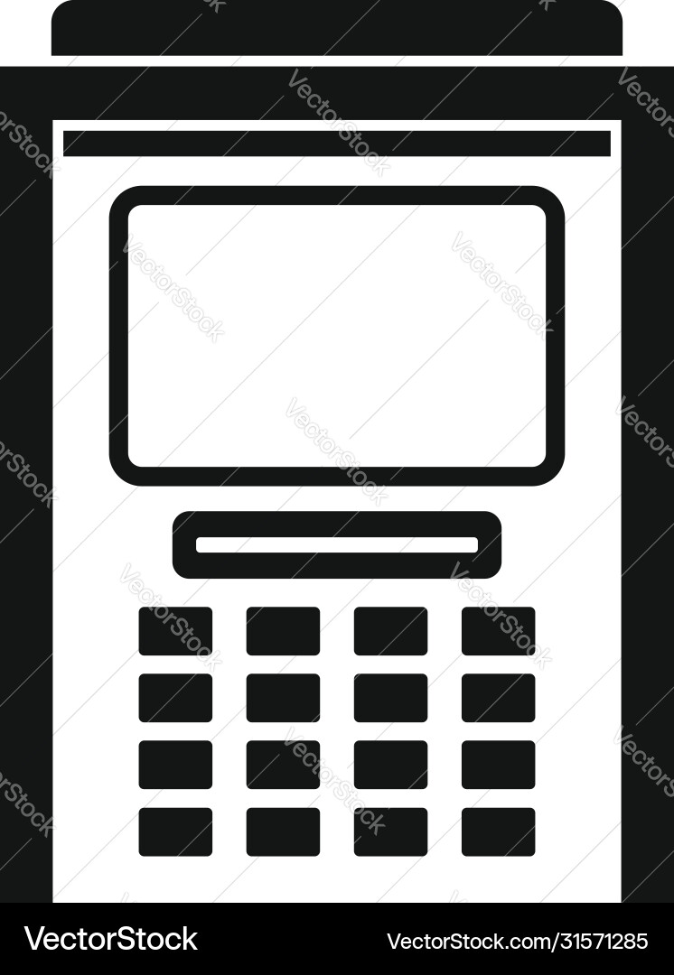 Atm cash debit icon simple style Royalty Free Vector Image