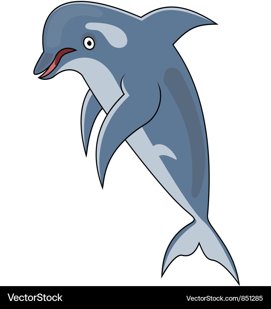 Dolphin cartoon Royalty Free Vector Image - VectorStock