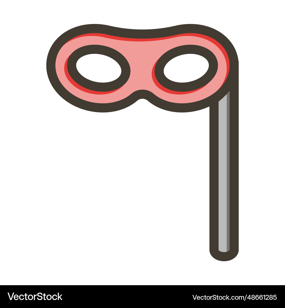 Eye mask thick line filled colors icon Royalty Free Vector