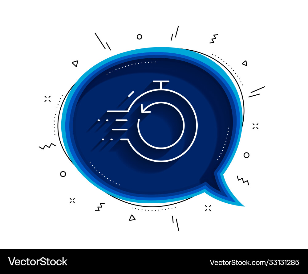 Fast recovery line icon backup data sign restore Vector Image