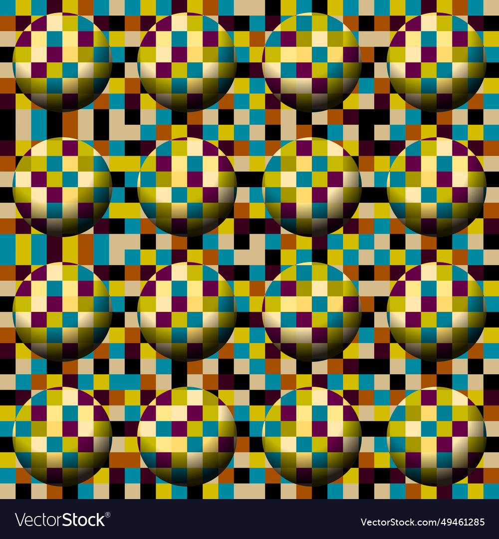 Geometric Abstract Pattern Retro Style Seamless Vector Image