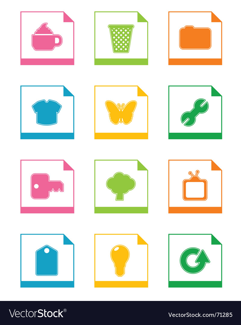 Icon set Royalty Free Vector Image - VectorStock