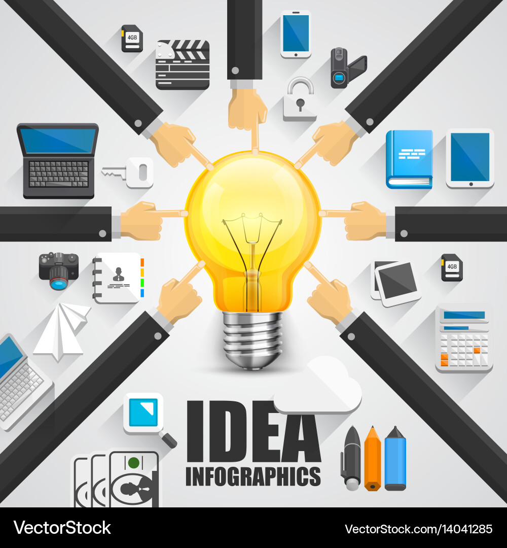 Option hand pointing to the lam Royalty Free Vector Image