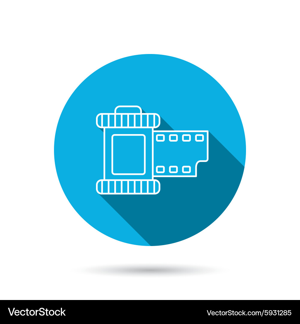 Retro photo icon camera roll sign Royalty Free Vector Image