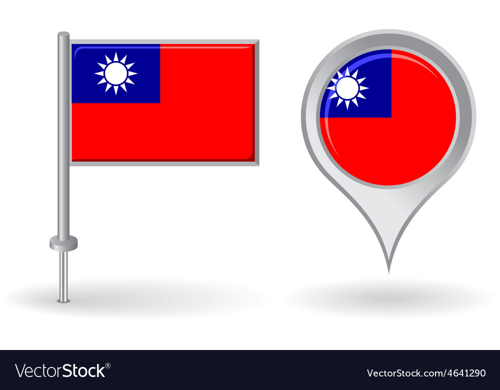 Burma pin icon and map pointer flag Royalty Free Vector