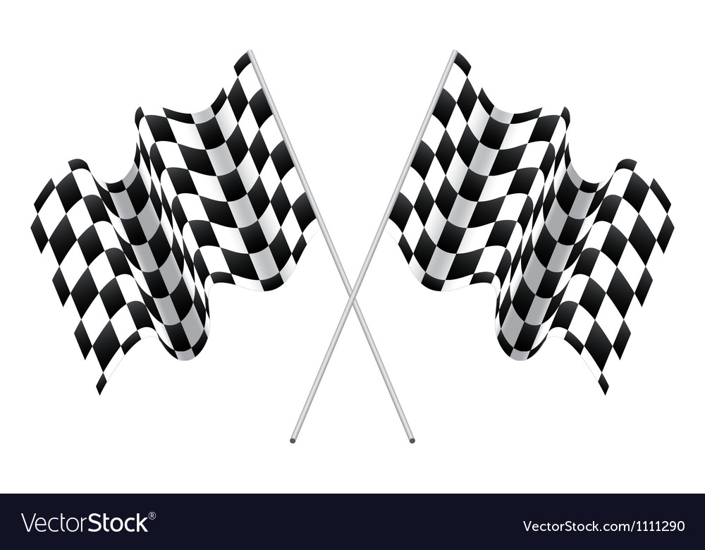 Checkered flags Royalty Free Vector Image - VectorStock