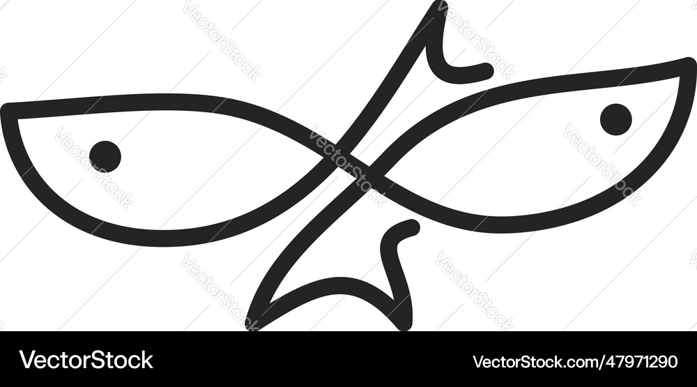Fish logo template icon brand identity isolated Vector Image