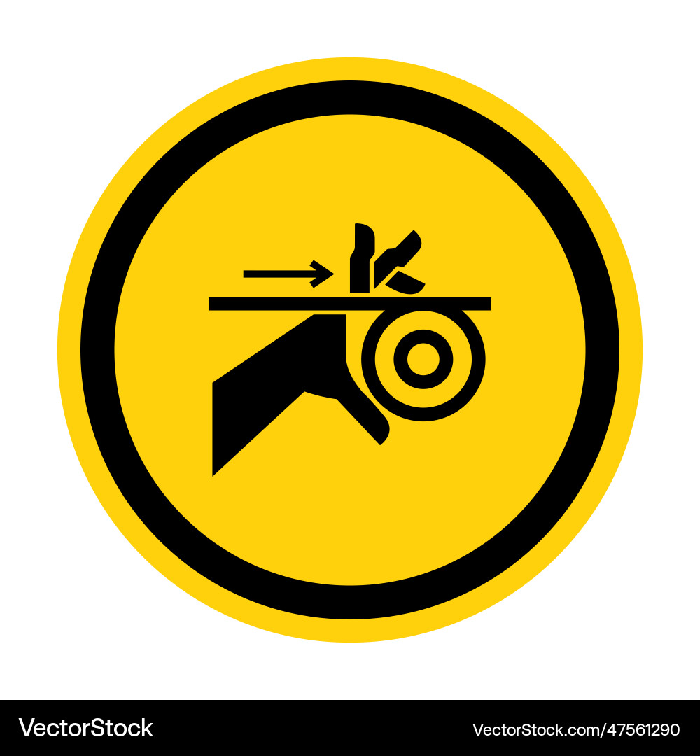 Hand entanglement belt and rollers symbol sign Vector Image