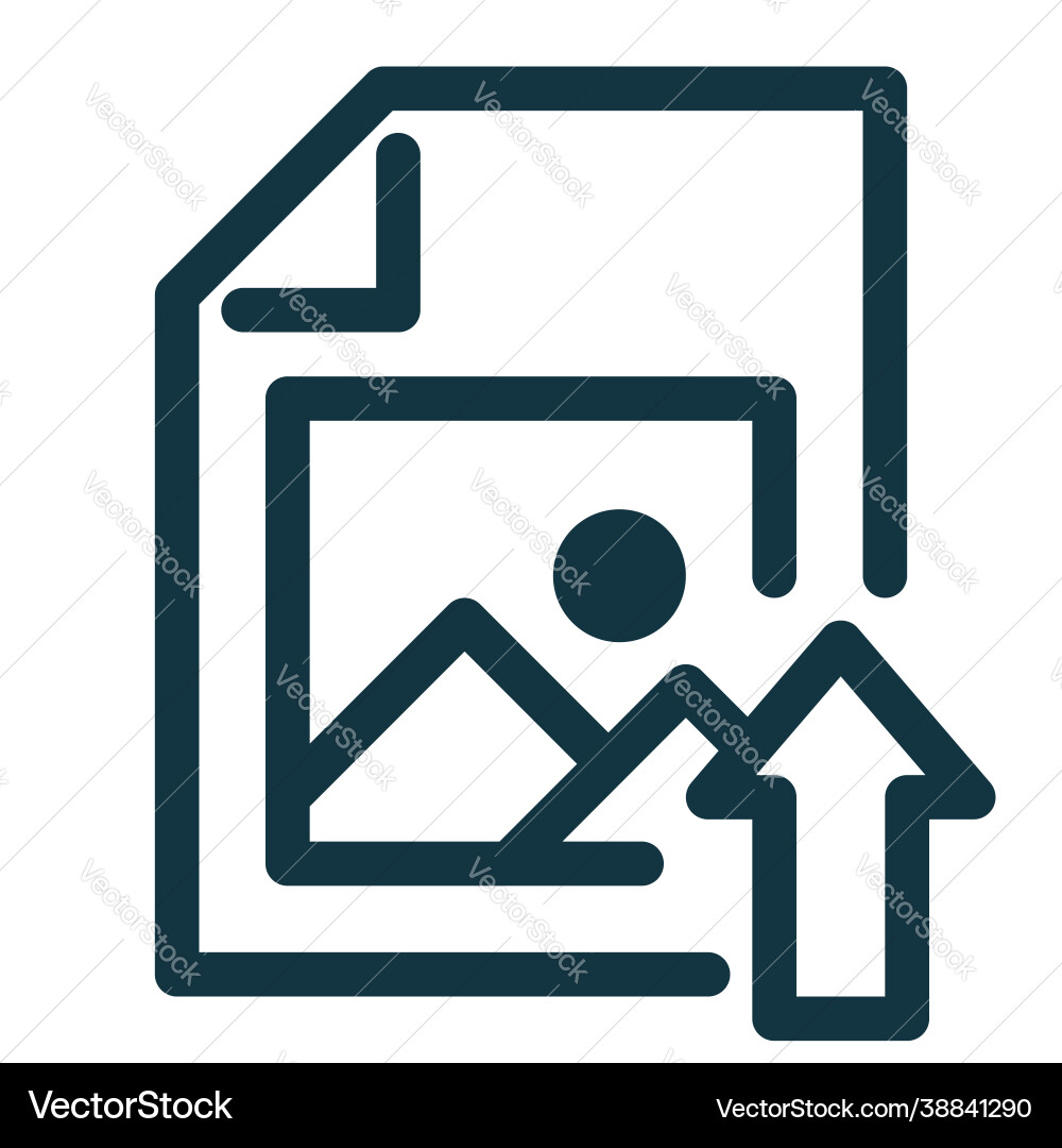 Image file icon upload file symbol photo Vector Image