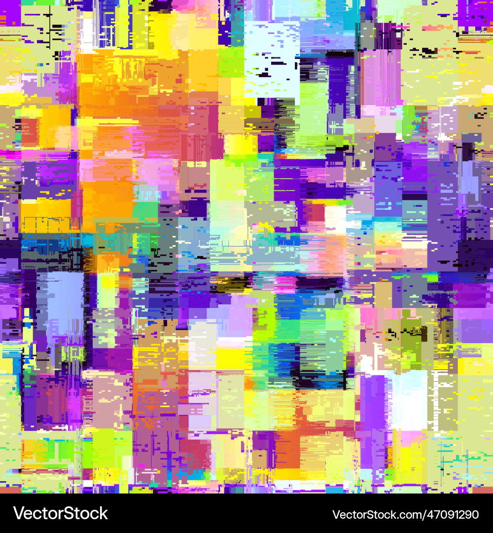 Image with imitation of grunge datamoshing Vector Image