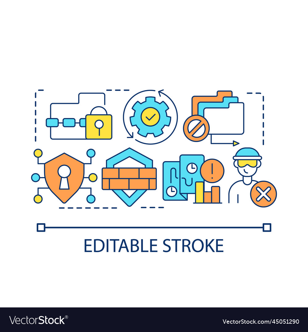 Improve data security concept icon Royalty Free Vector Image Improve data security concept icon Royalty Free Vector Image