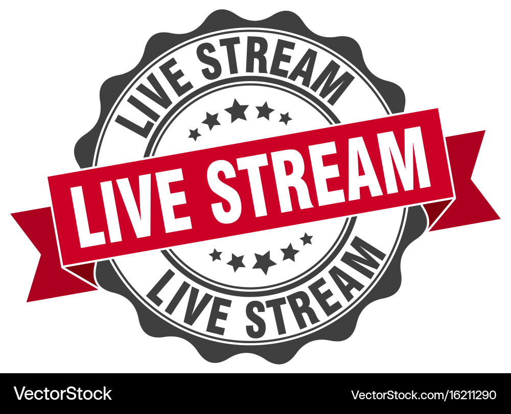 Live stream stamp sign seal Royalty Free Vector Image