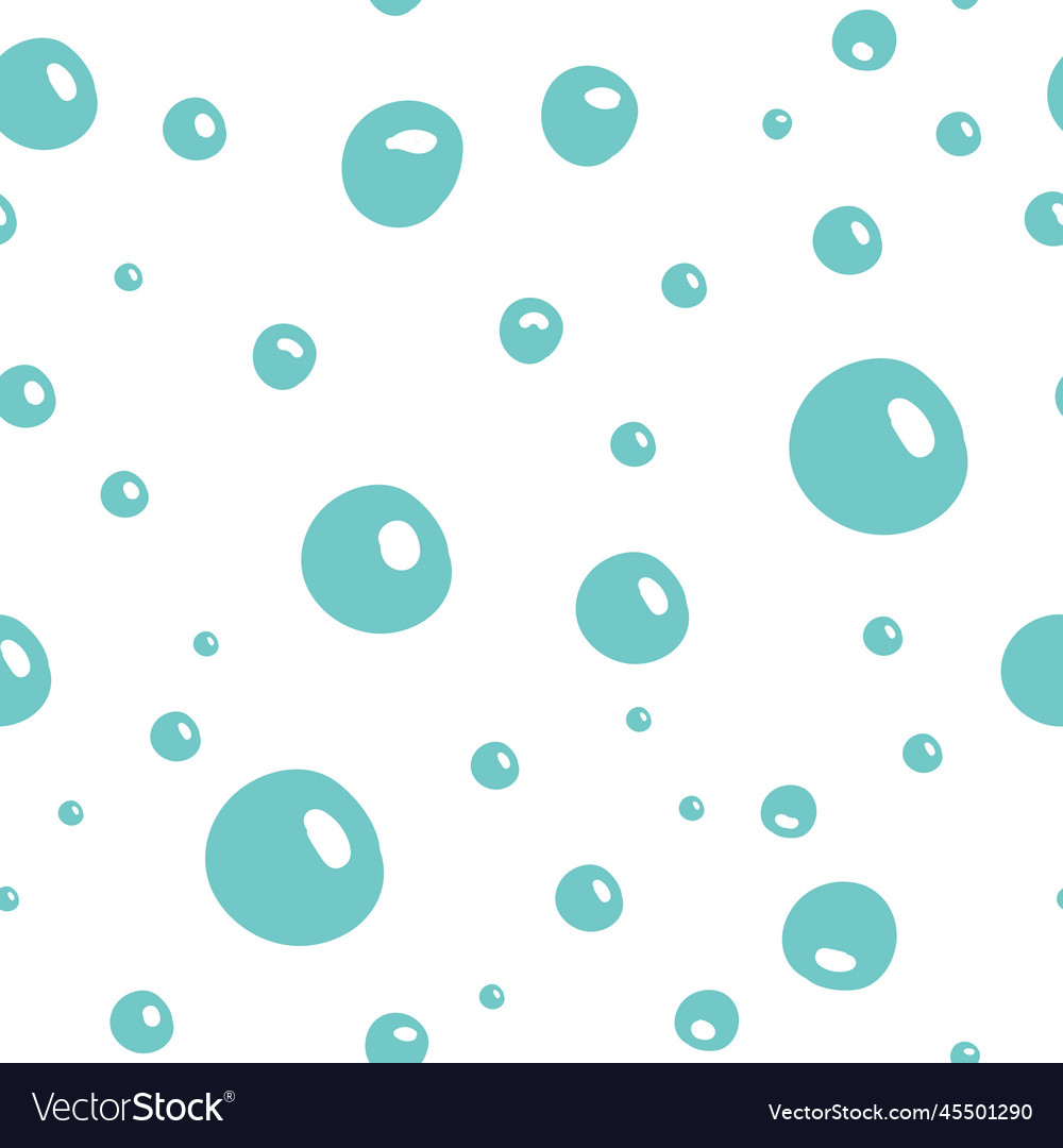 Seamless pattern with bubbles water bubbles Vector Image