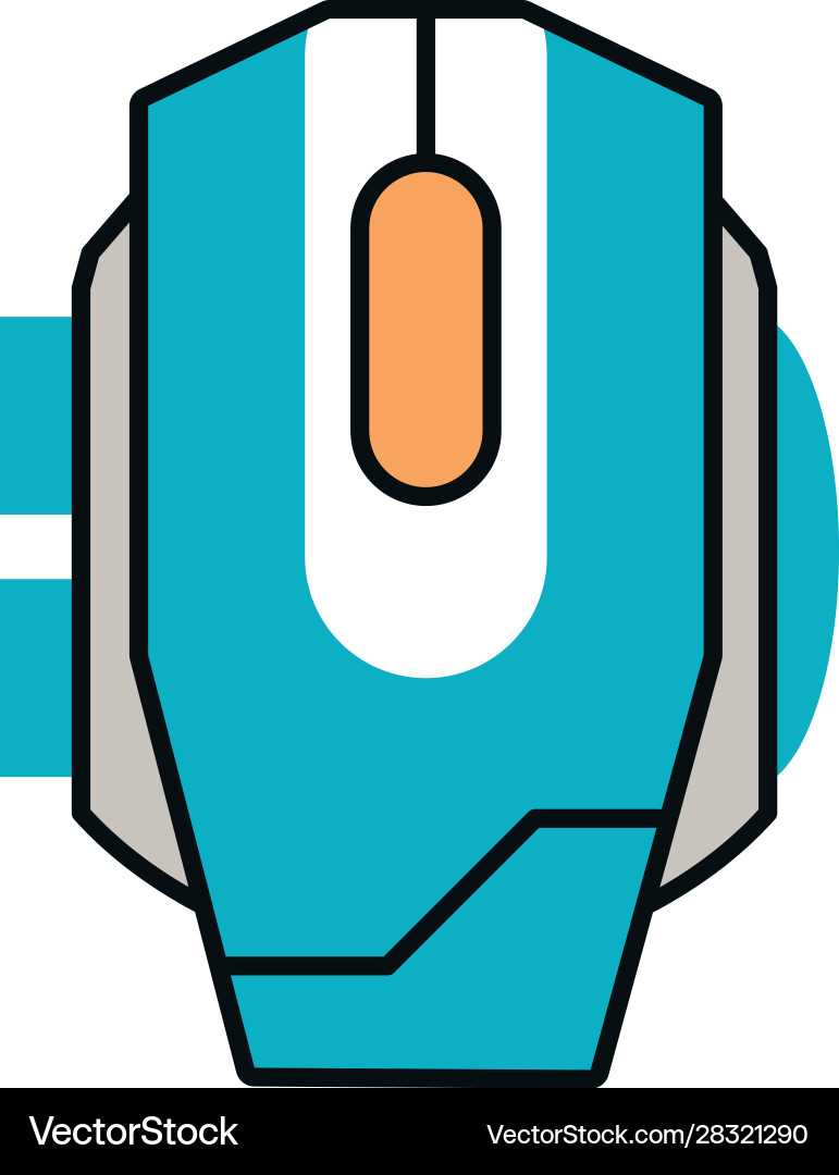 Video game gamer mouse icon Royalty Free Vector Image
