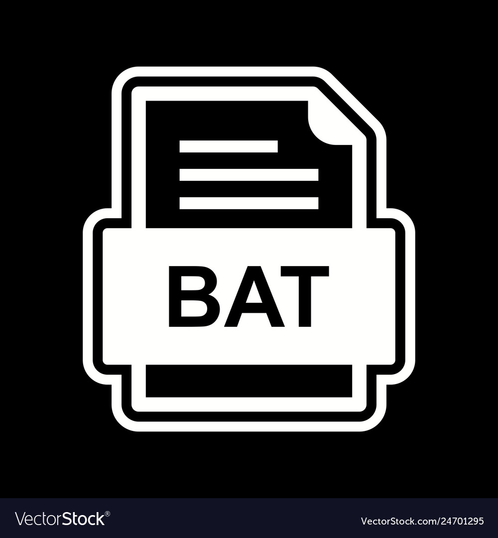 Bat file document icon Royalty Free Vector Image
