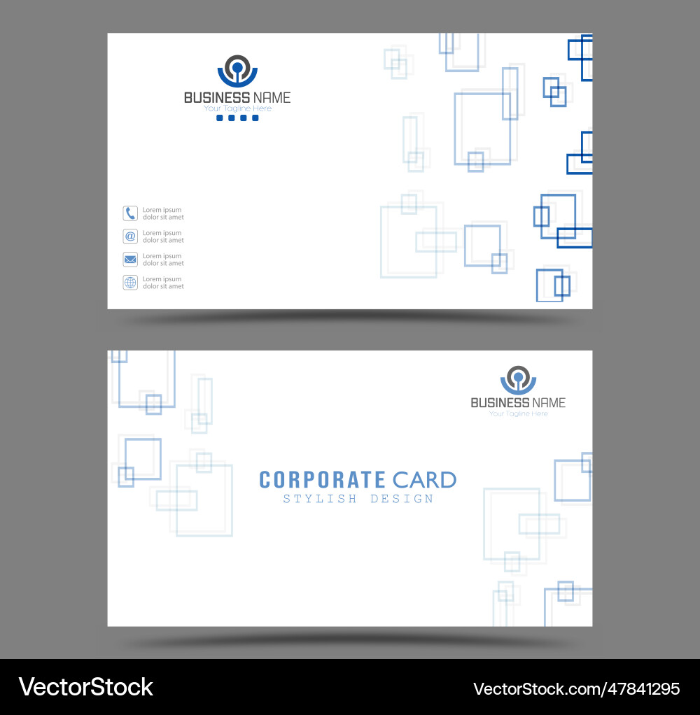 Business card double-sided card design Royalty Free Vector