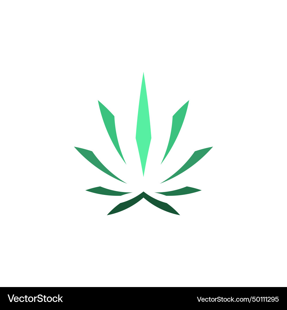 Cannabis marijuana icon logo symbol Royalty Free Vector