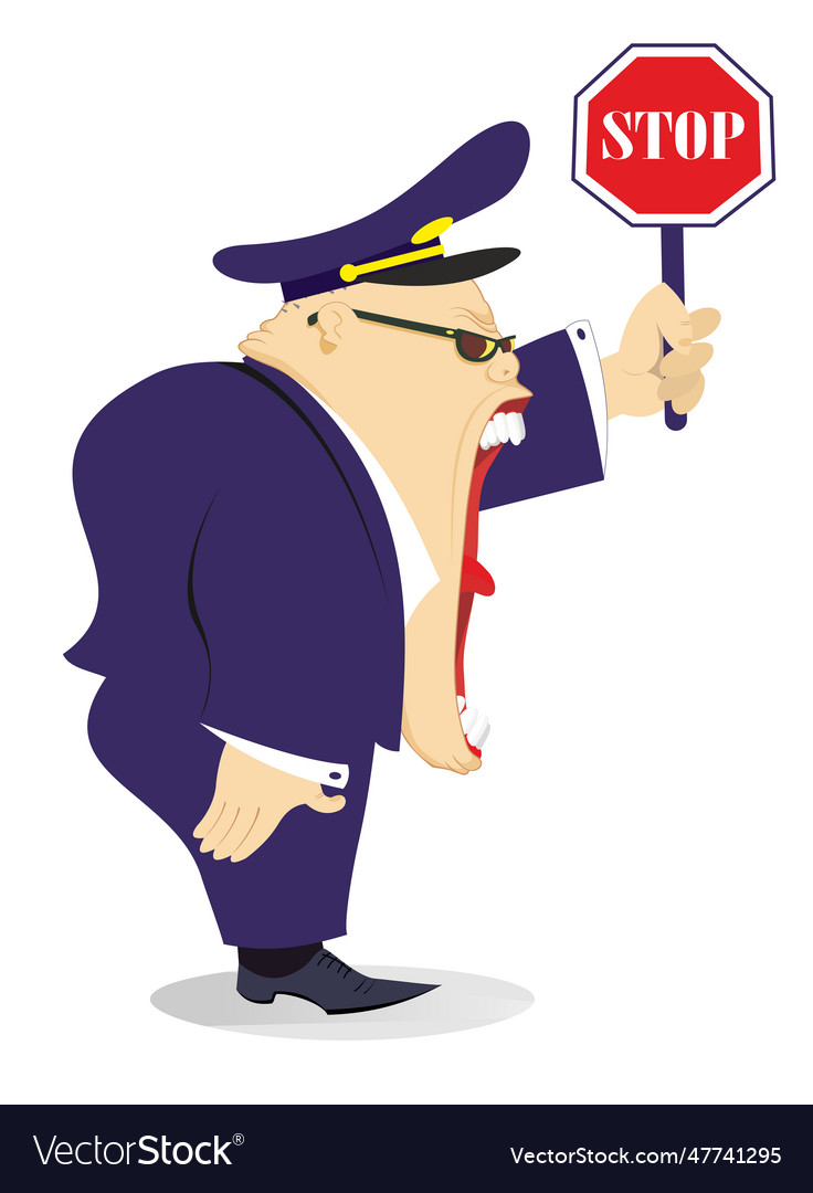 Cartoon Police Officer Royalty Free Vector Image