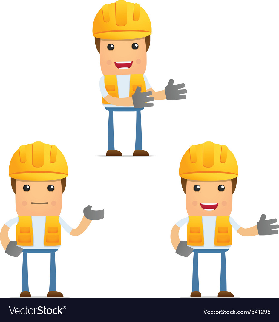 Cartoon workman Royalty Free Vector Image - VectorStock