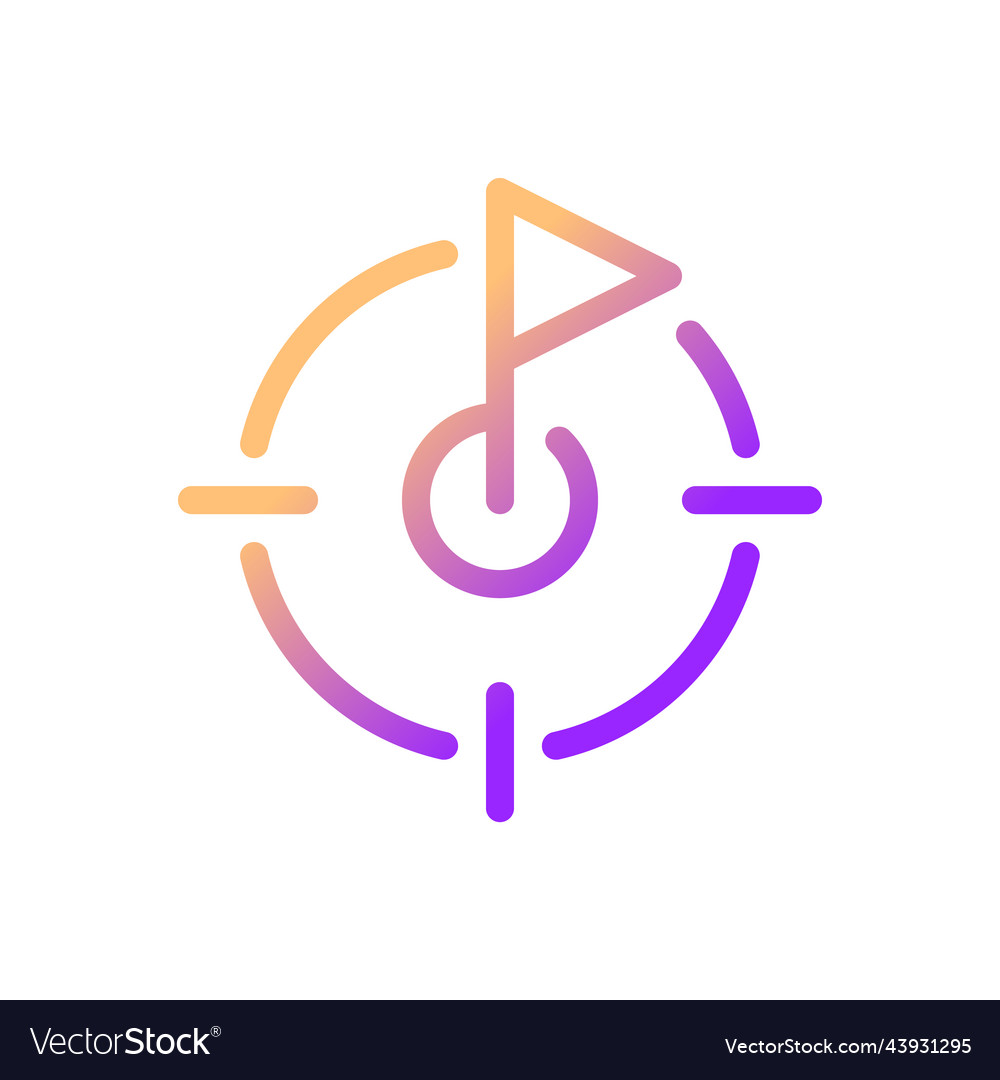 Goal Setting Pixel Perfect Gradient Linear Ui Icon