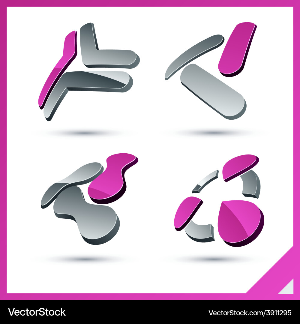 Pink company signs Royalty Free Vector Image - VectorStock