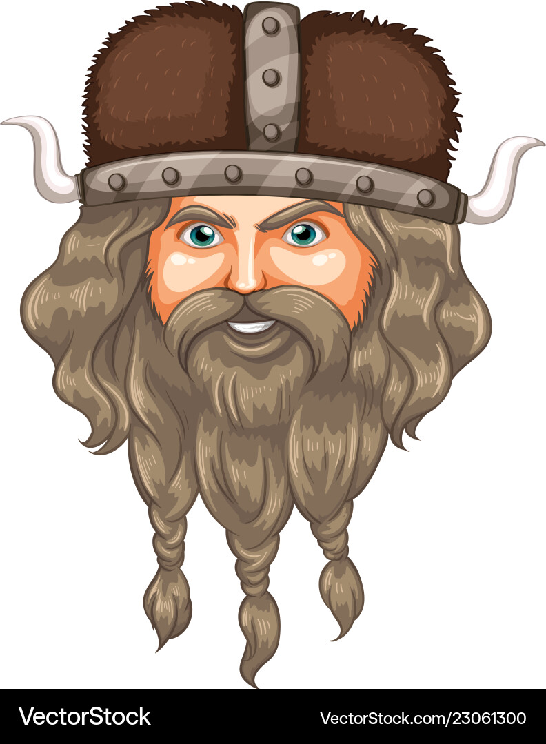 A head of viking Royalty Free Vector Image - VectorStock