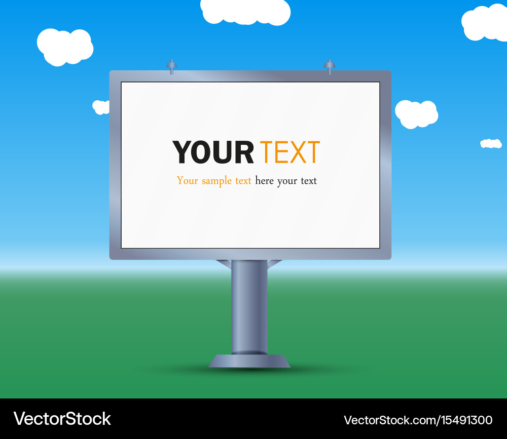 Billboard the layout for your advertisement and Vector Image