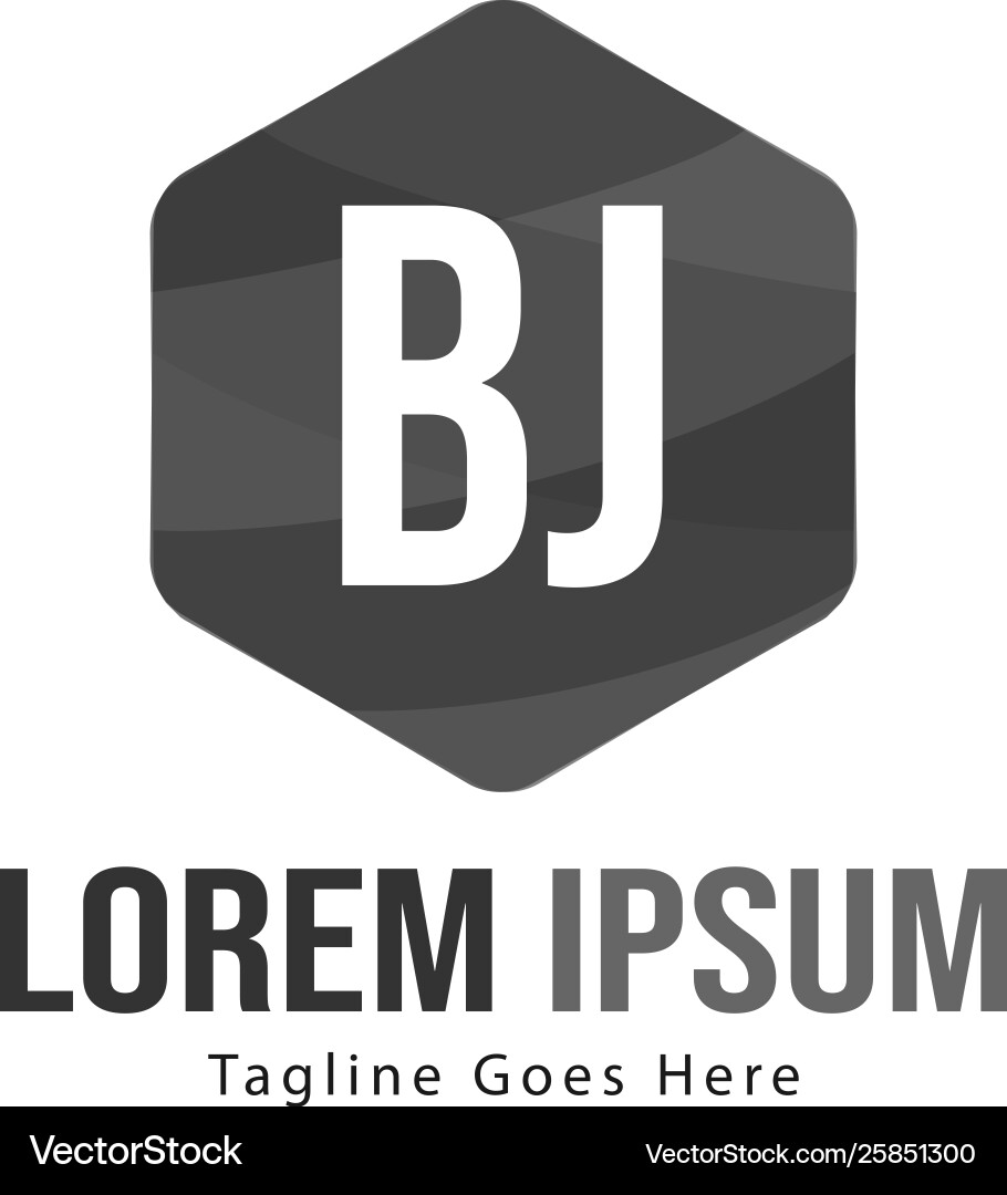 Bj letter logo design creative modern letters Vector Image
