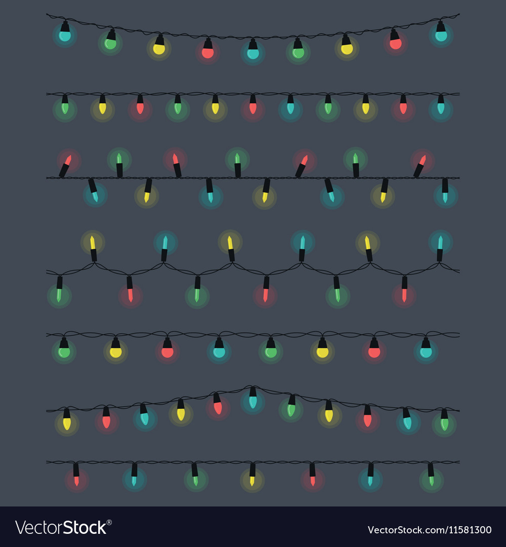 Christmas light bulbs set Royalty Free Vector Image Christmas light bulbs set Royalty Free Vector Image