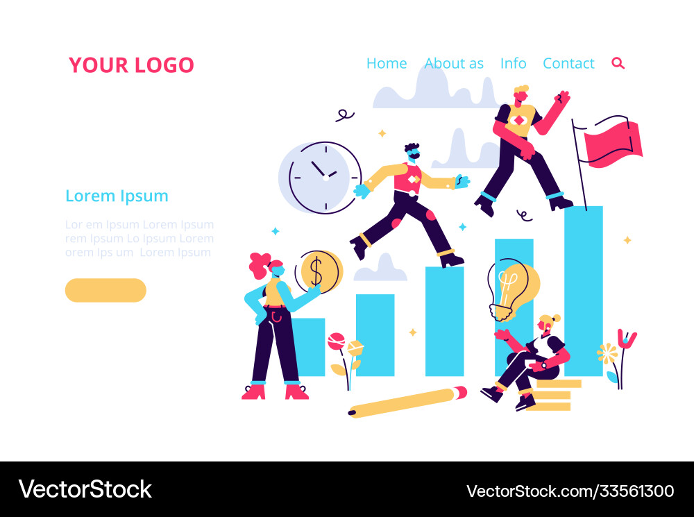 Competitive process in business business man Vector Image