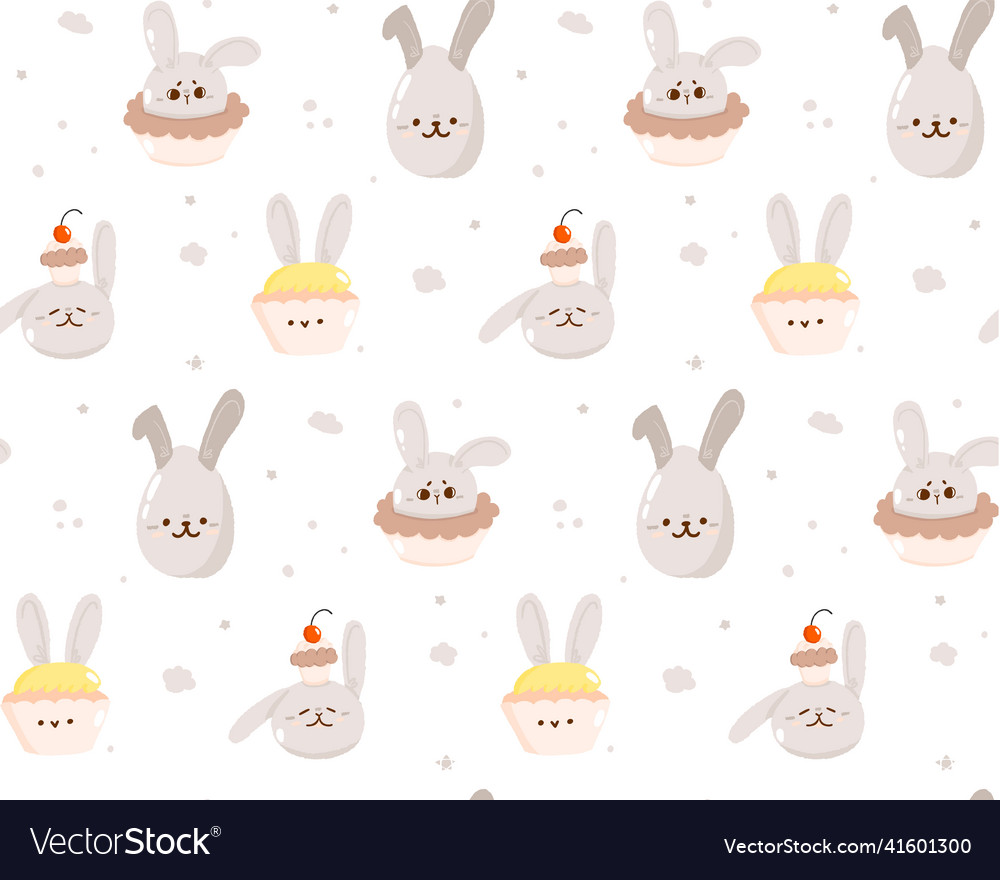 Concept cute easter bunny seamless pattern spring Vector Image