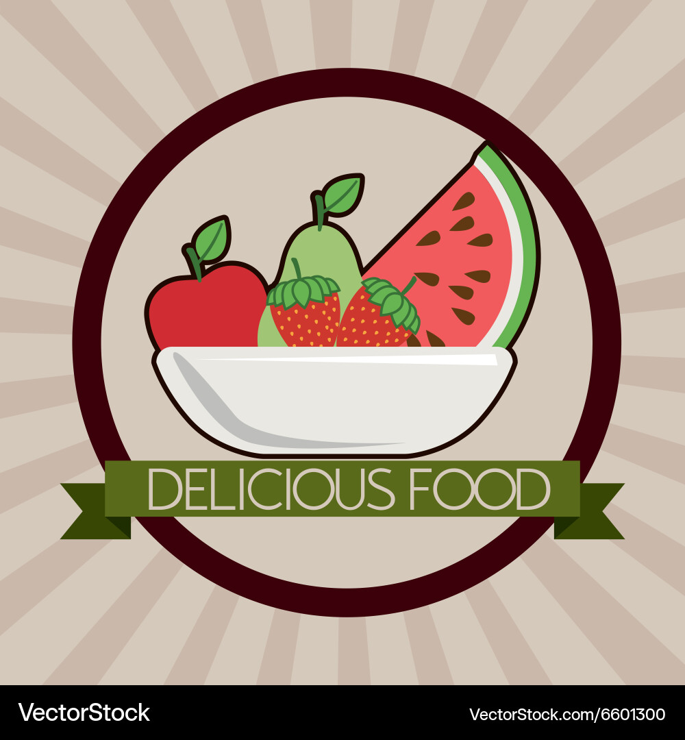 Delicious and good foodesign Royalty Free Vector Image