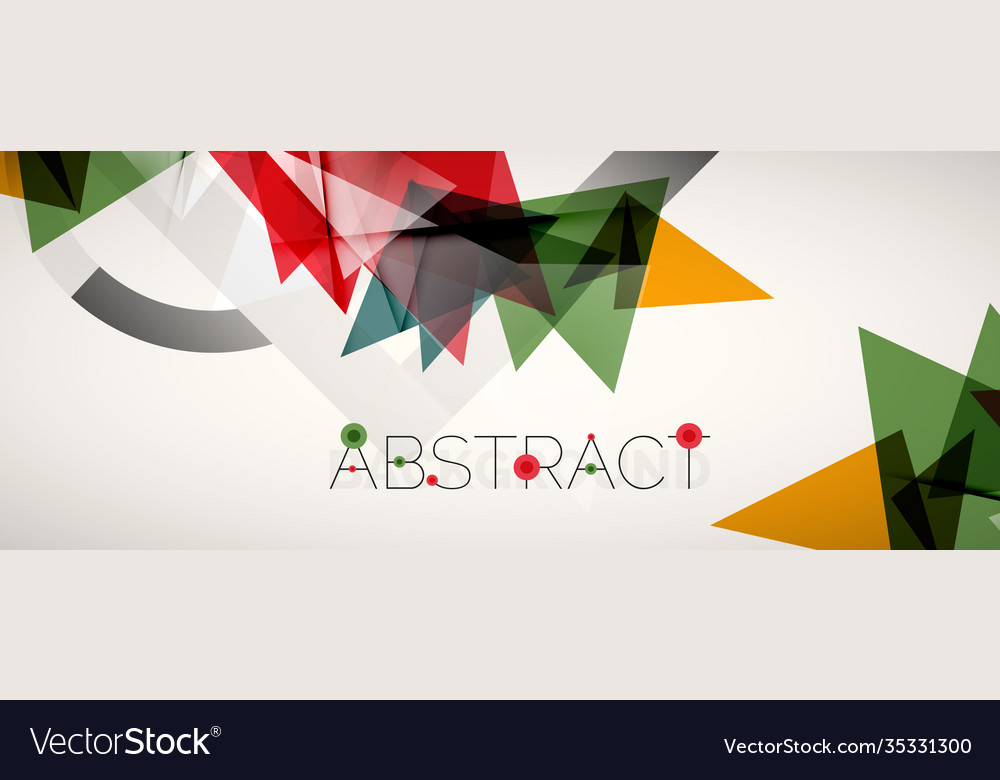 Geometric abstract background color triangle Vector Image