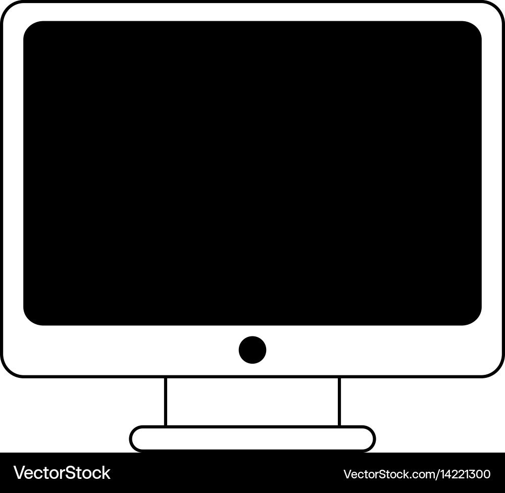 Monitor computer icon Royalty Free Vector Image
