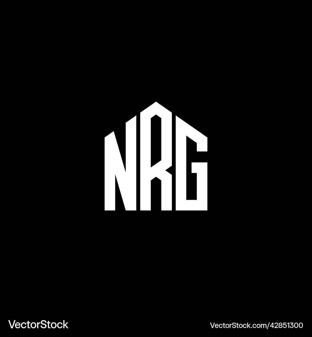 Nrg letter logo design on black background Vector Image